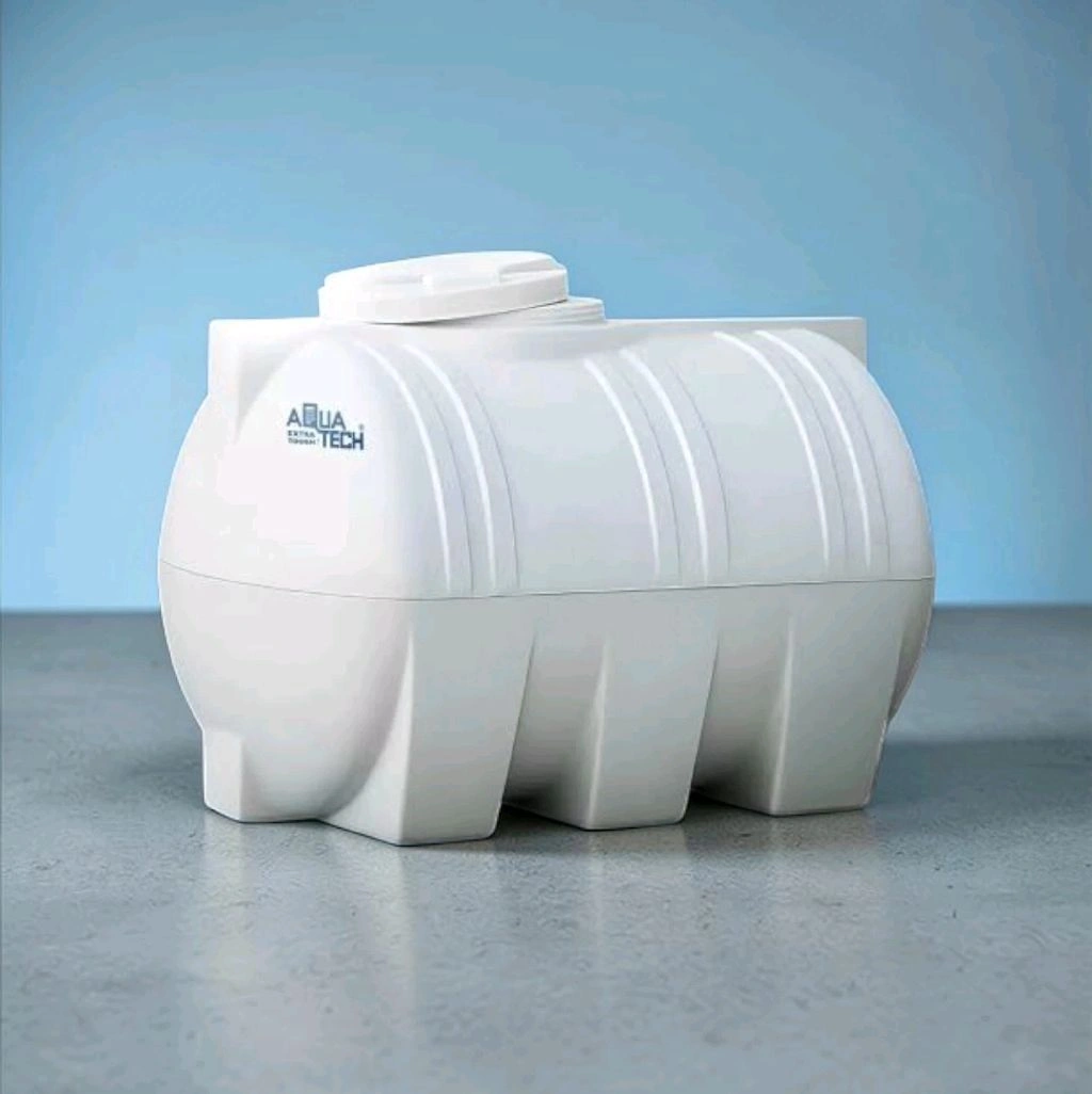 Aquatech 2000 Ltr Horizontal Water Tank 3 layer White