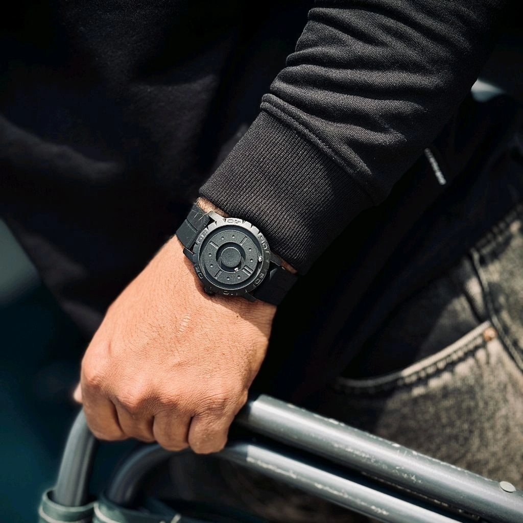 Minimalist Magnetic Ball Watch – Modern Design Watch, Rubber Strap ...