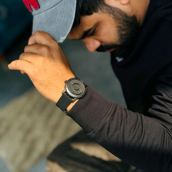 Minimalist Magnetic Ball Watch – Modern Design Watch, Rubber Strap ...
