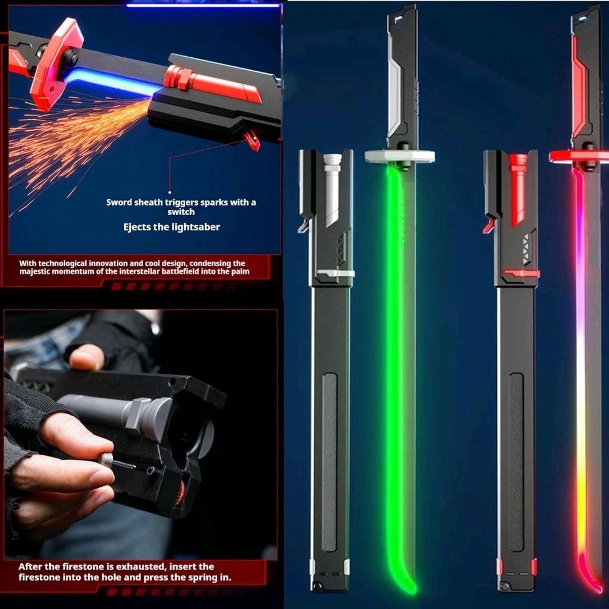 Spark FX LED Katana Sword – Lights, Sparks & Battle Sound!