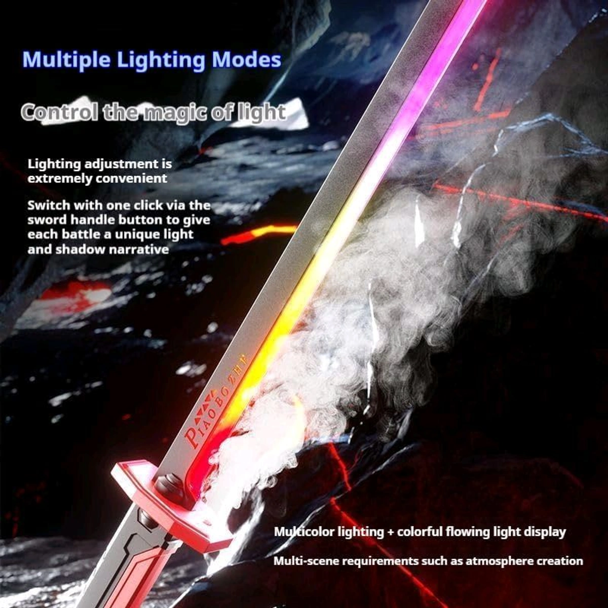 Spark FX LED Katana Sword – Lights, Sparks & Battle Sound!