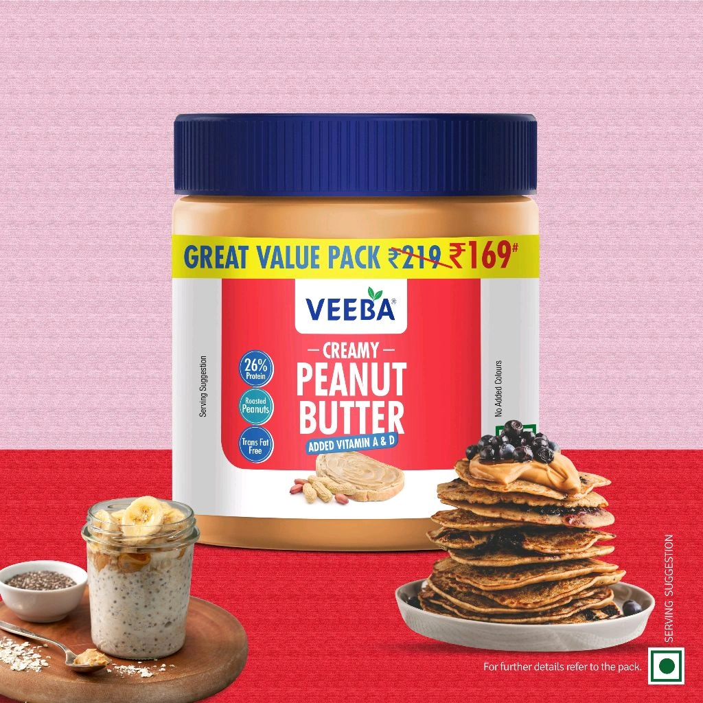 Veeba Creamy Peanut Butter 320g | Smooth & Nutritious