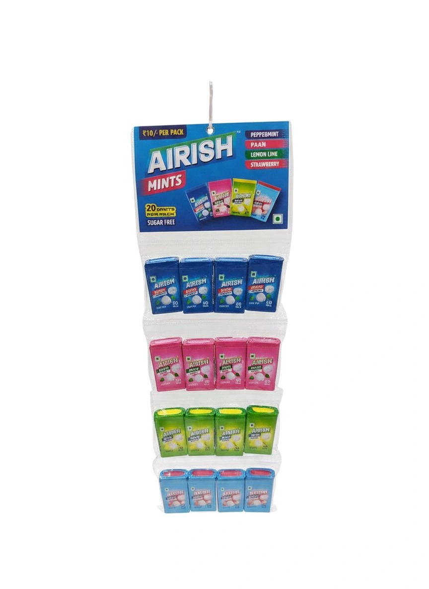 Airish Mints 4 Flavours Hanger Pack | 16 Bottles Candy Set