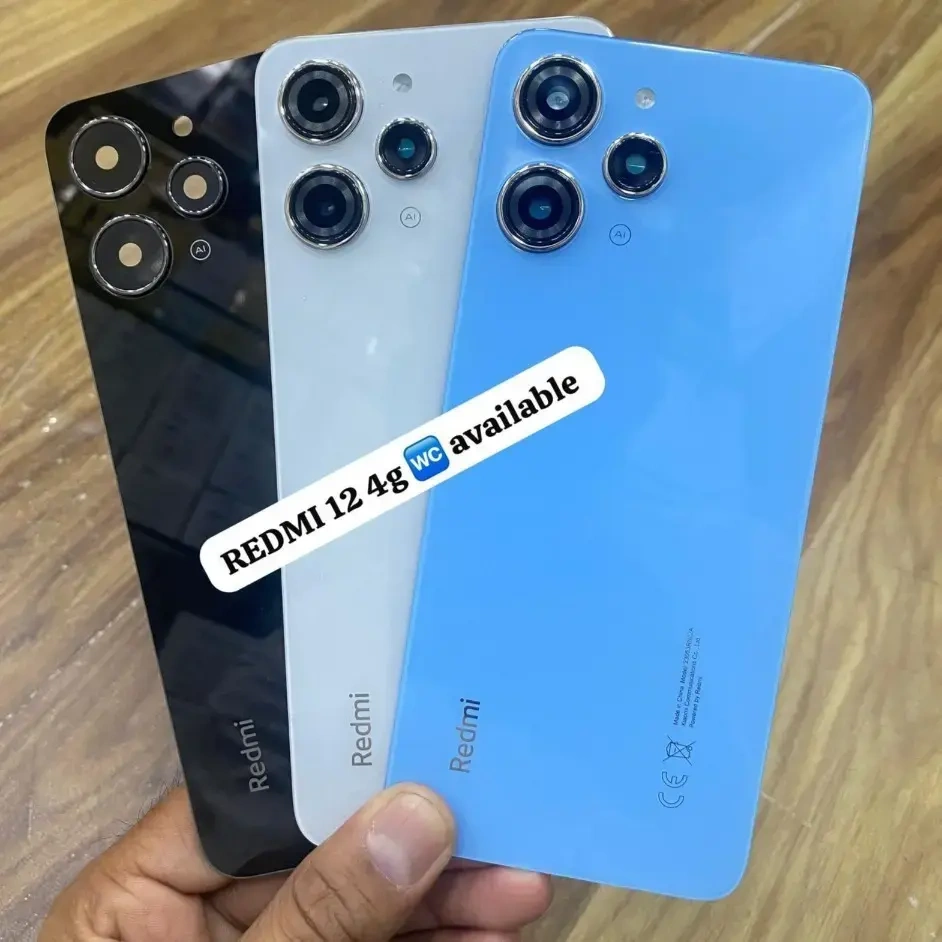 Redmi 12 4g Original Back Panel With Camera Glass