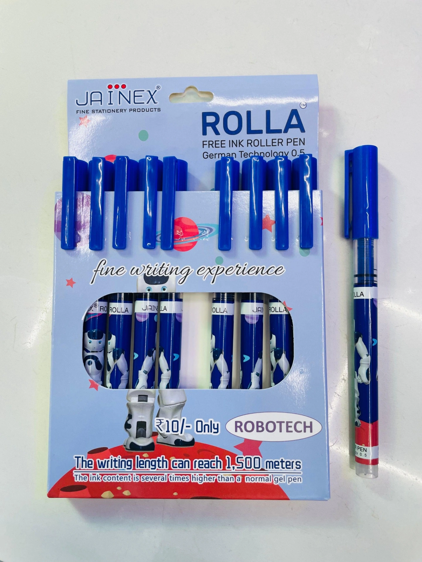 Jainex Rolla Robotec Roller Ink Pen (10pc Pack)