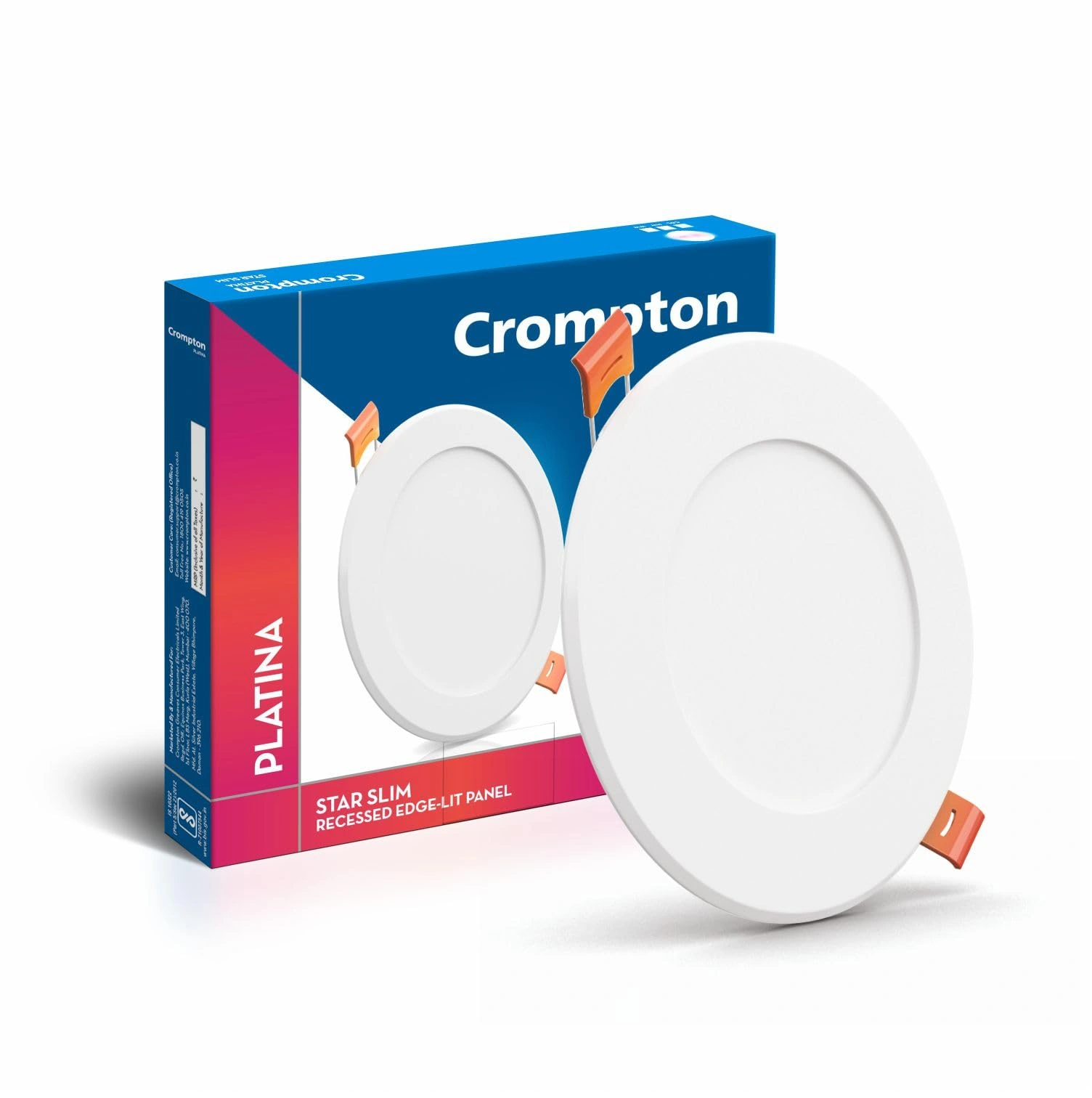 Crompton Led Star Slim Recess Panel Round - 6k