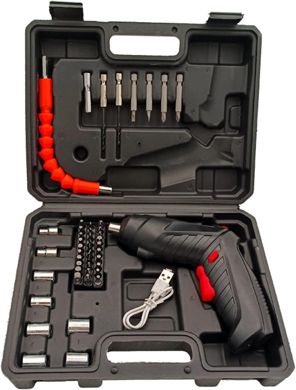 Electric Cordless Screwdriver Kit Set| Rechargeable Screw Gun with USB ...
