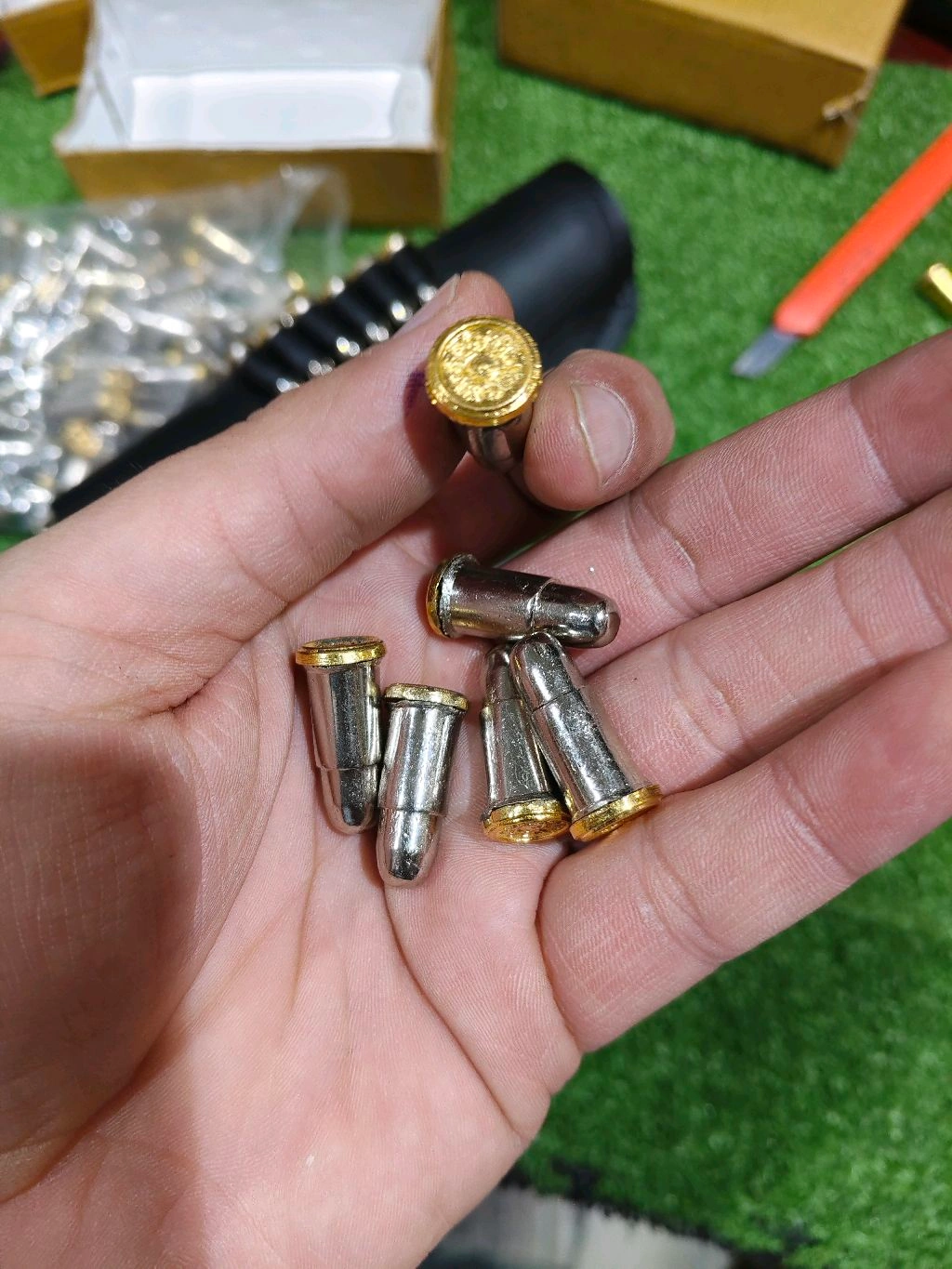 FAKE STEEL BULLETS PACK OF (20 PC )