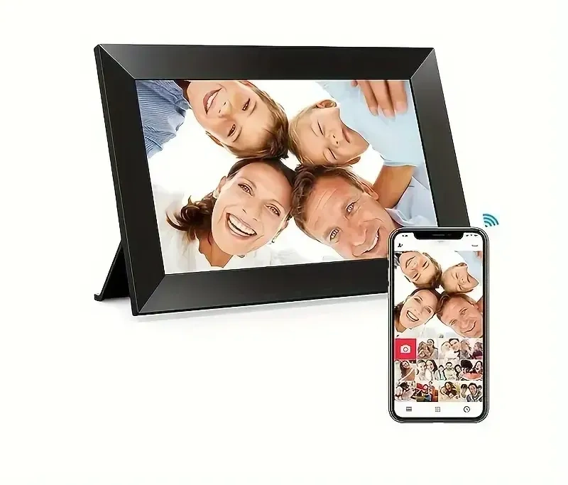 10 Inch Smart Wi-Fi Digital Photo Frame with IPS Touchscreen, Free App ...