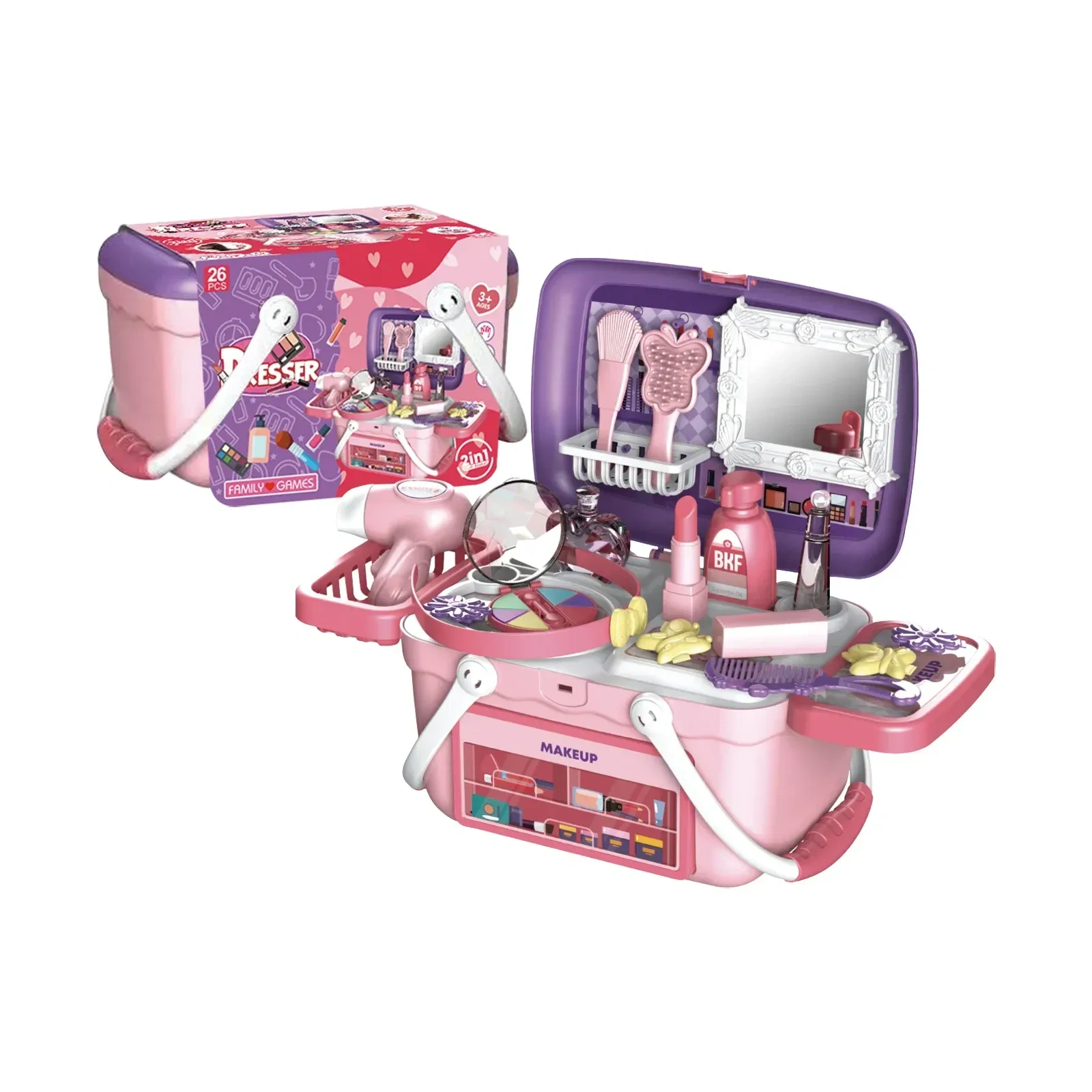 Princess Pretend Play Makeup Toy Set for Girls | Kids Beauty Playset ...