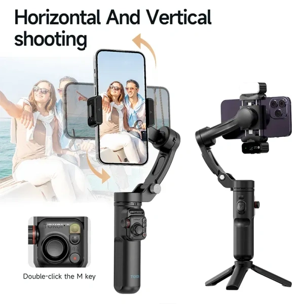 M03 Intelligent AI Face Tracking Gimbal Stabilizer – 3-Axis Anti-Shake ...