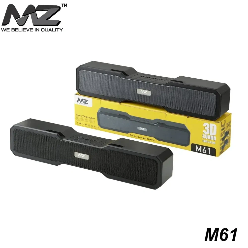 MZ M61 Portable Home TV Soundbar – Dynamic Thunder Sound, 2400mAh ...