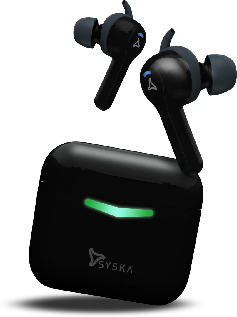 SYSKA Sonic Buds IEB900 Earbuds with 50Hr Play Time, auto ENc Tech, Low ...