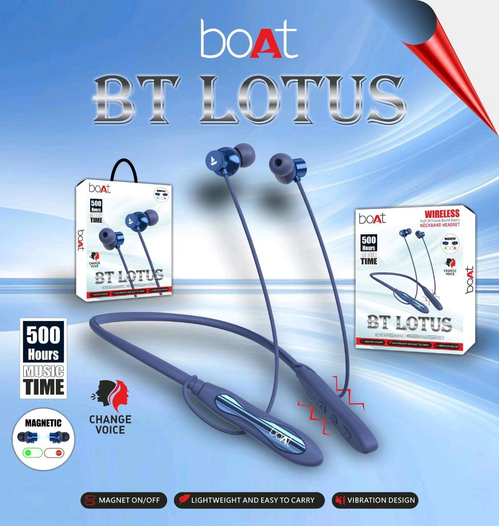 Boat BT-LOTUS Wireless Megnet On Off & Voice Changer & Vibration Double ...