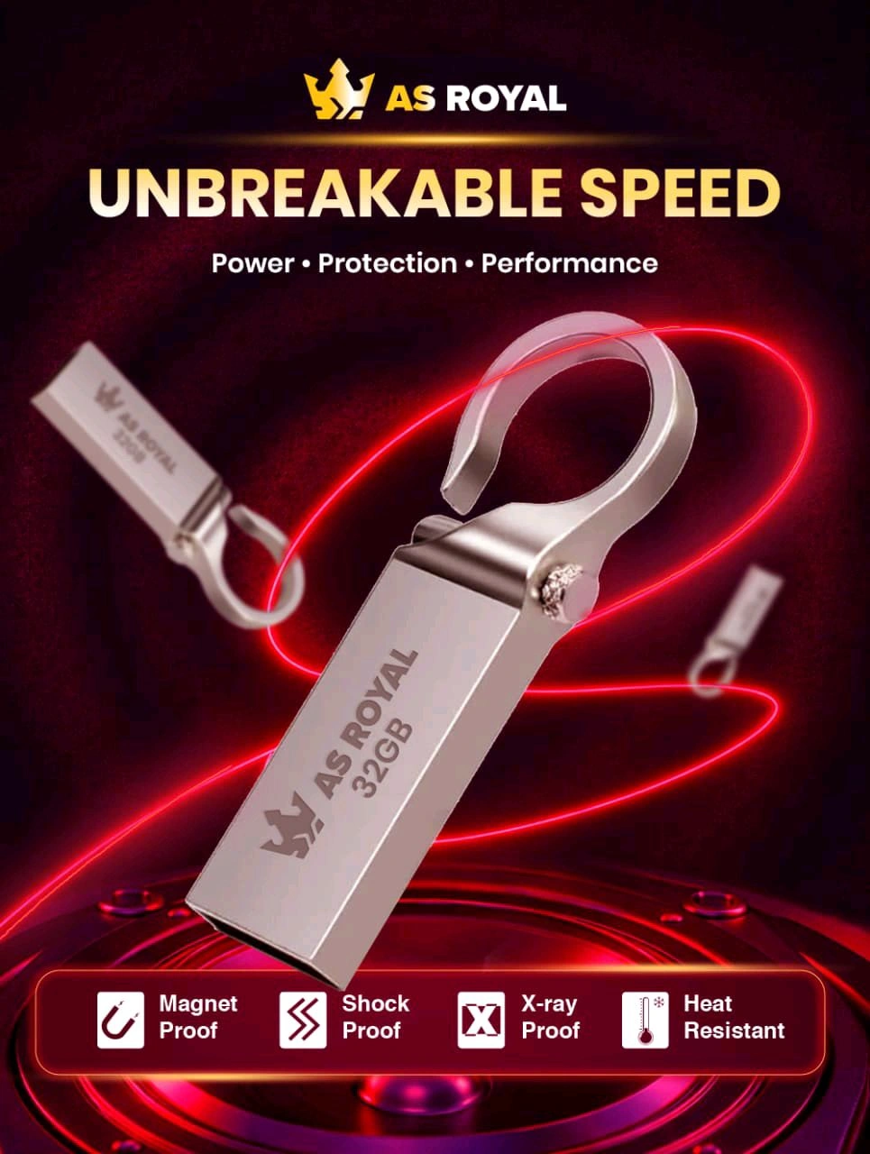 New 🆕 AS Royal 4K Ultra HD Flash Drive Metal Pendrive (5 Year Warranty)