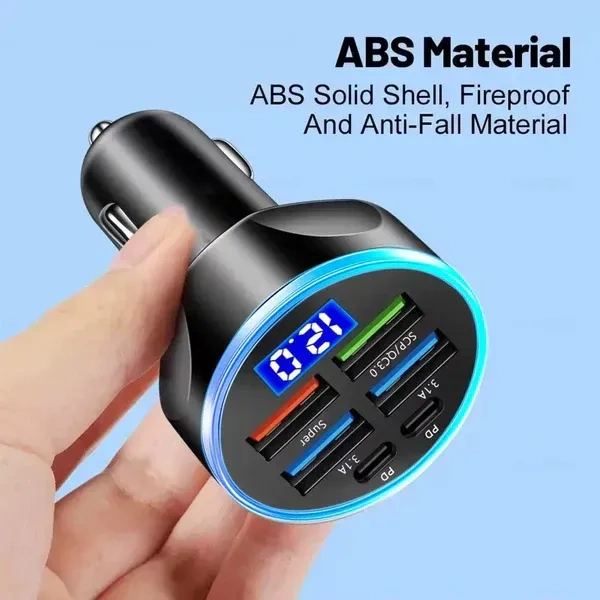 MULTI PORT CAR CHARGER, Multi-Port Fast Car Charger – 4 USB Smart ...