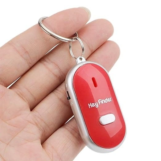 KEY FINDER KEYCHAIN, LED Key Finder Locator Anti-Lost Whistle Sound ...