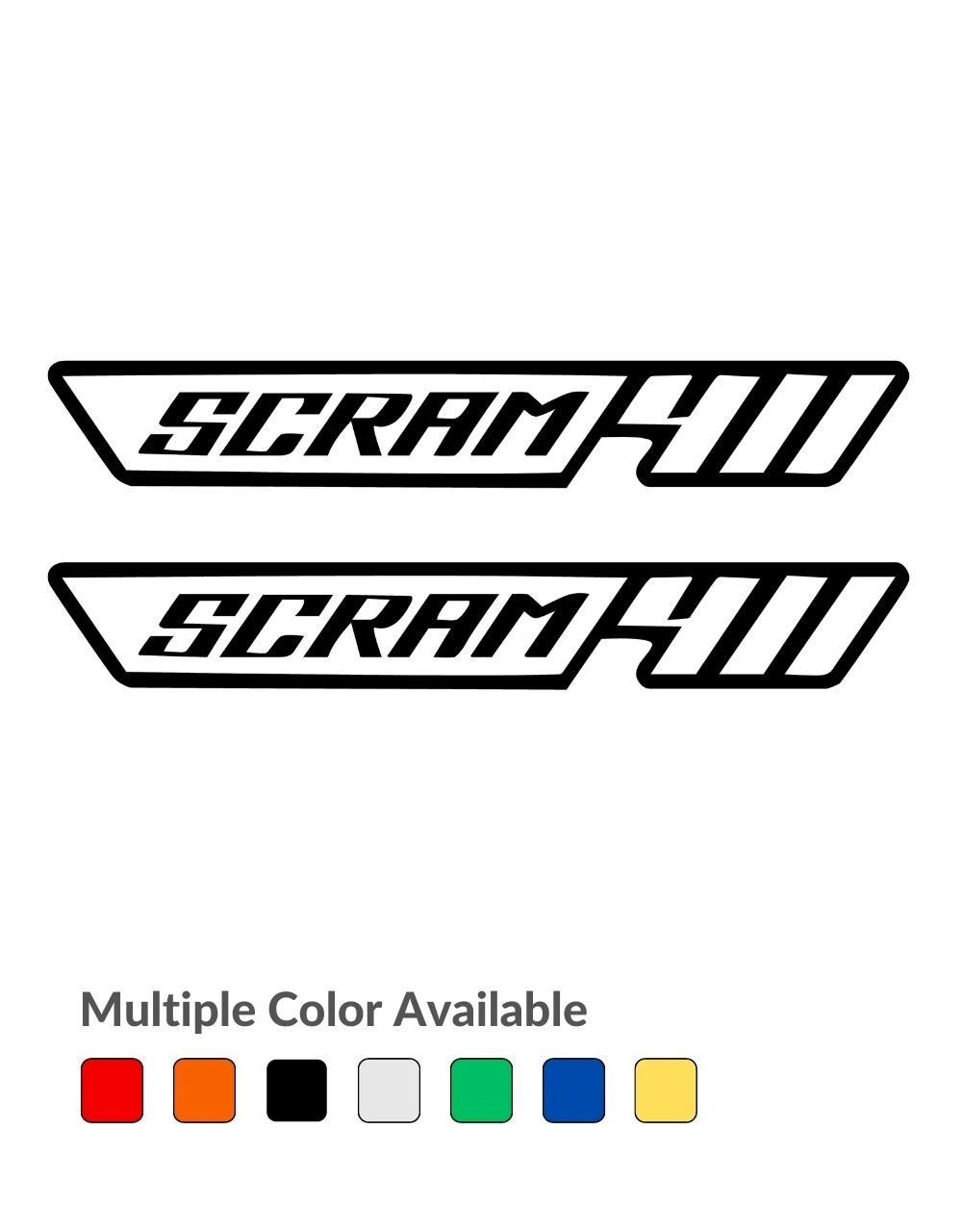 Scram Royal Enfield Stylish Creative Vinyl Radium Sticker