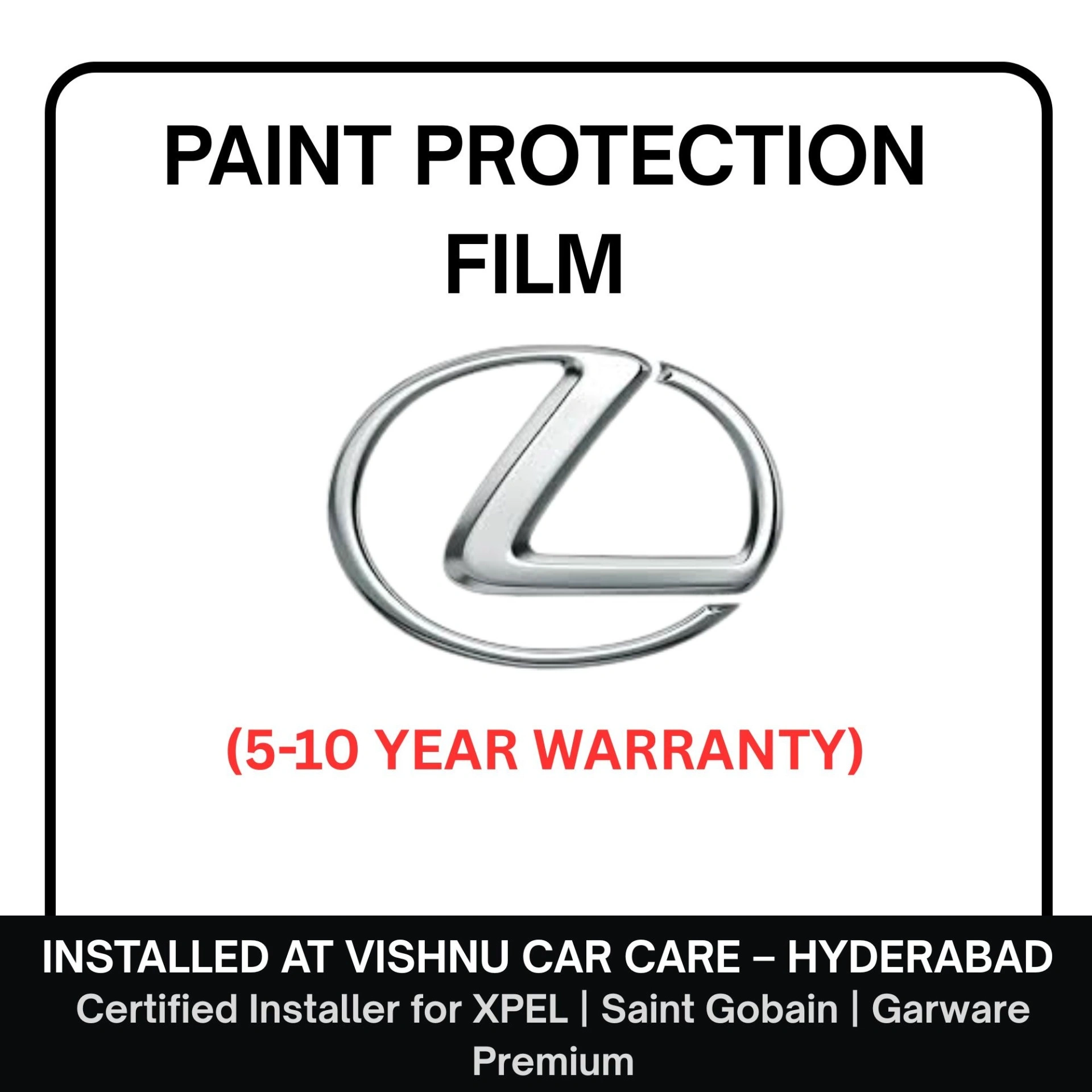 Lexus PPF Hyderabad | Best Paint Protection Film – Vishnu Car Care