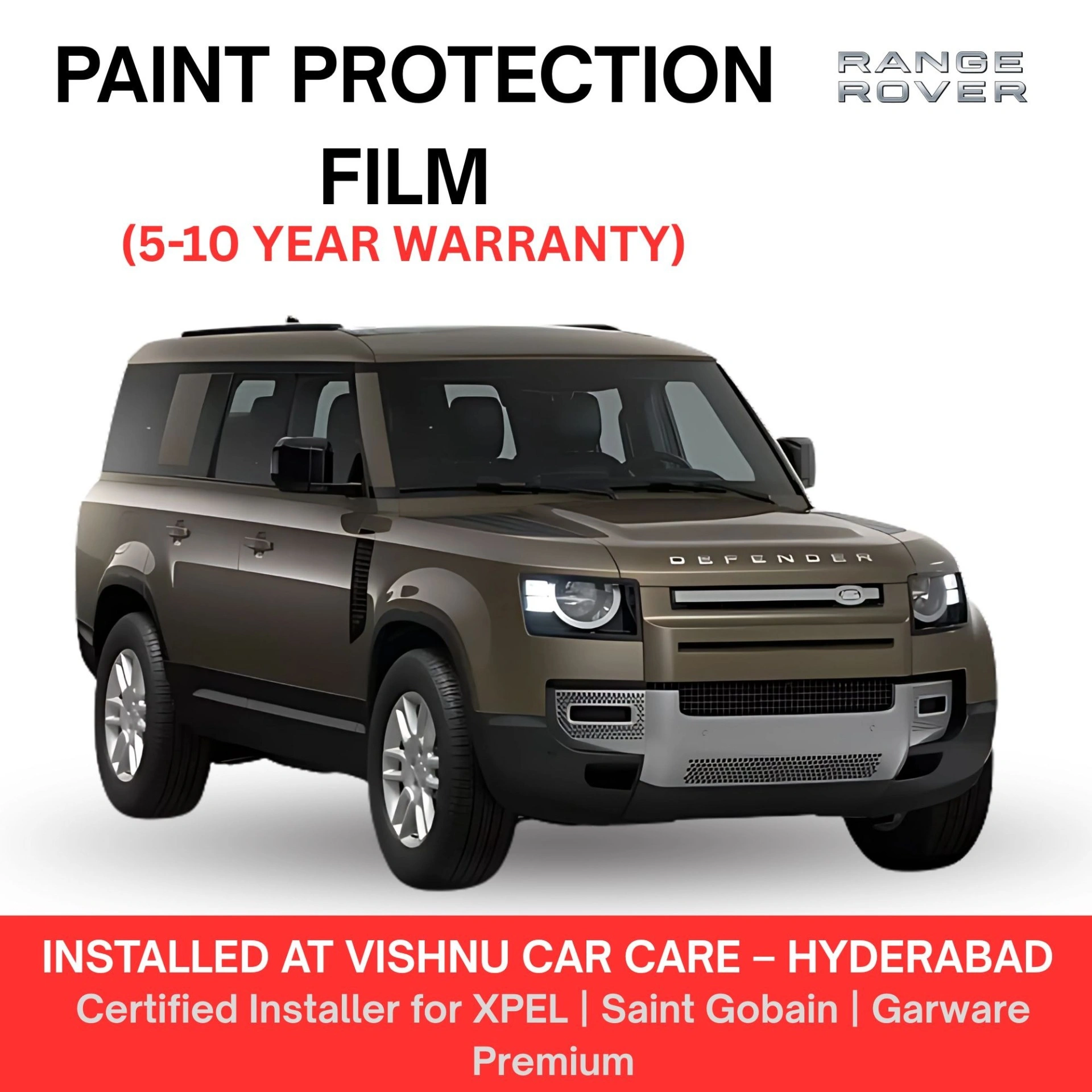 Range Rover Defender PPF Hyderabad | Best Paint Protection Film ...