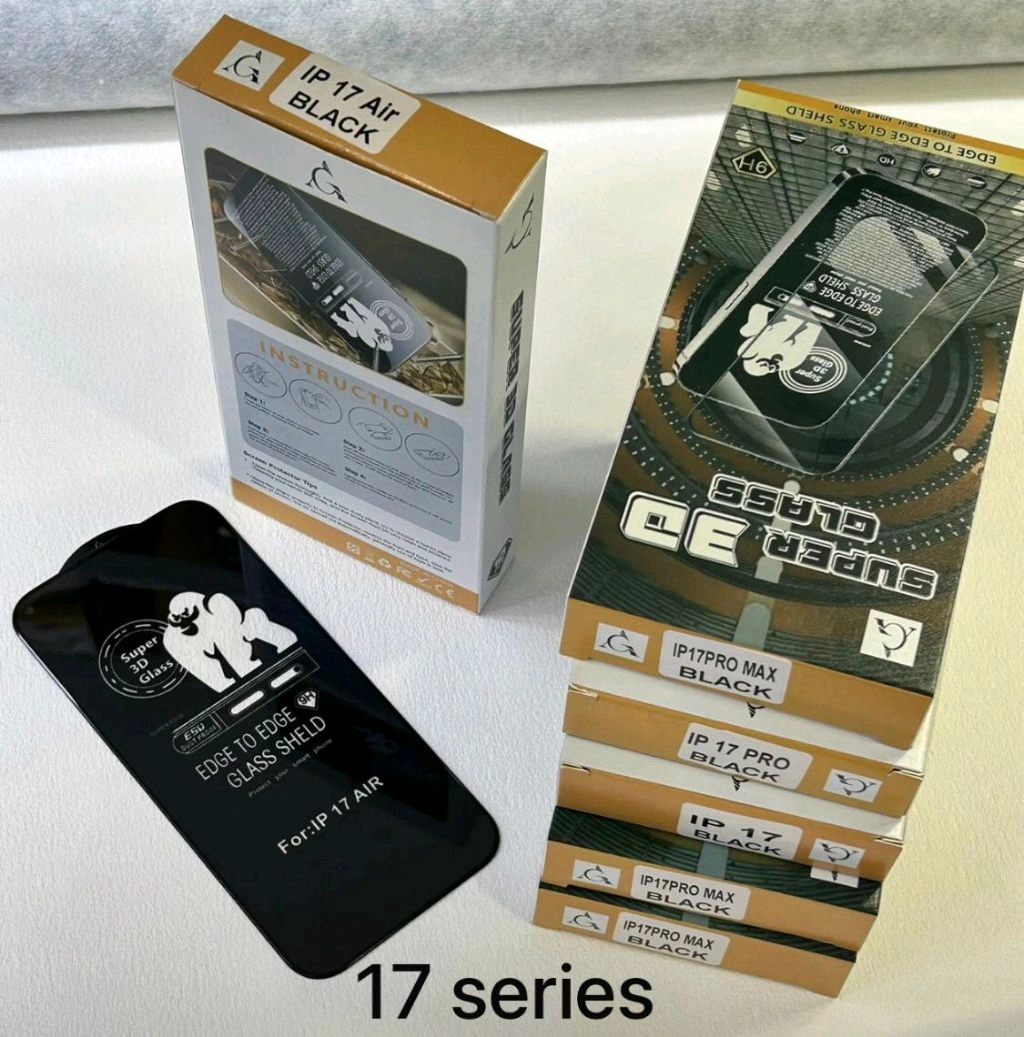 Iphone 17 Series 360 Glue Glass Imported (10 PCs Packet)