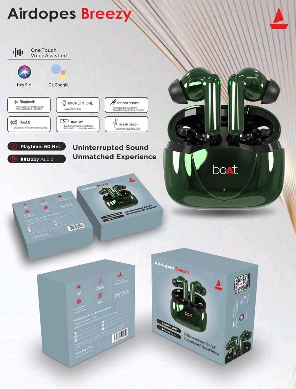 Airopes Breezy Dolby Audio Og Quality Earbuds