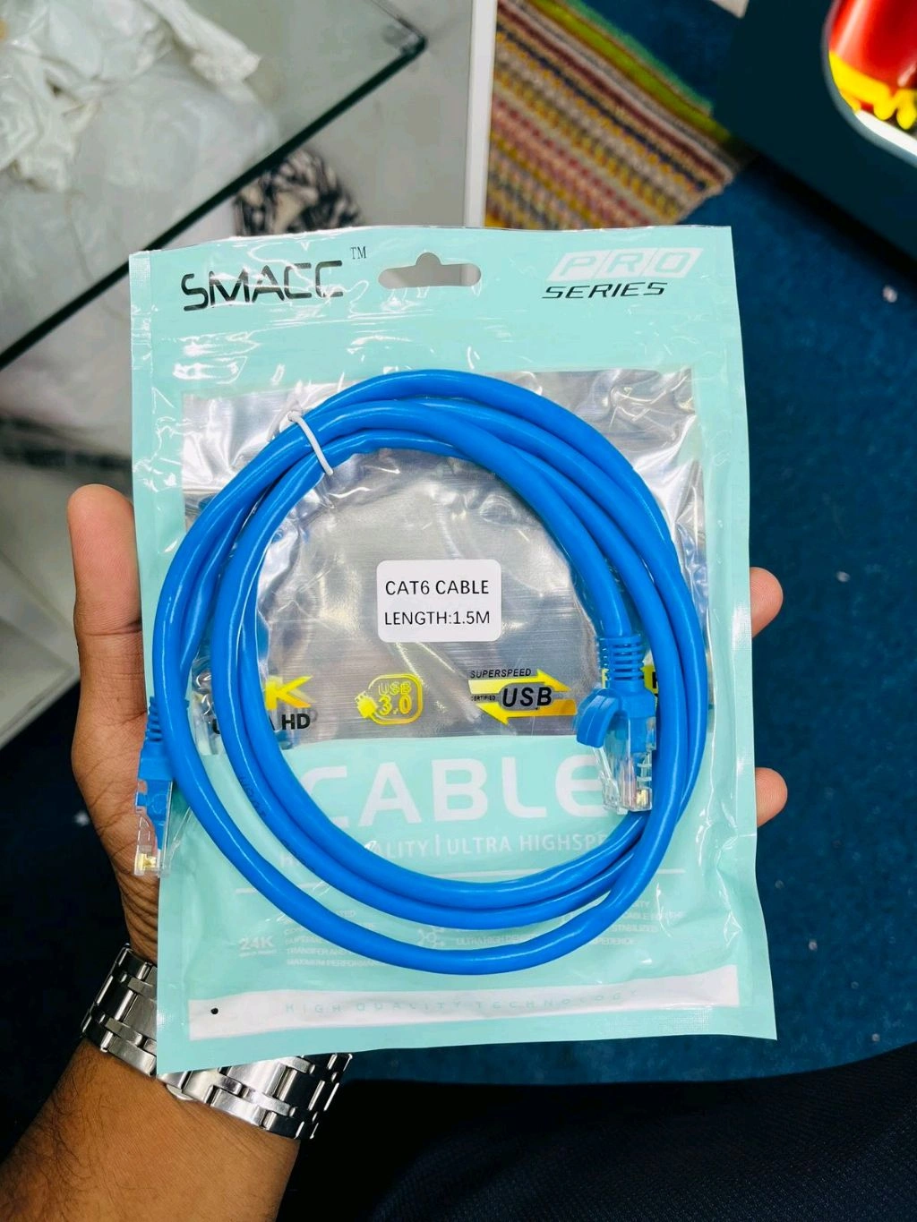 LAN CABLE 1.5MTR AVAILABLE SMALL SIZE