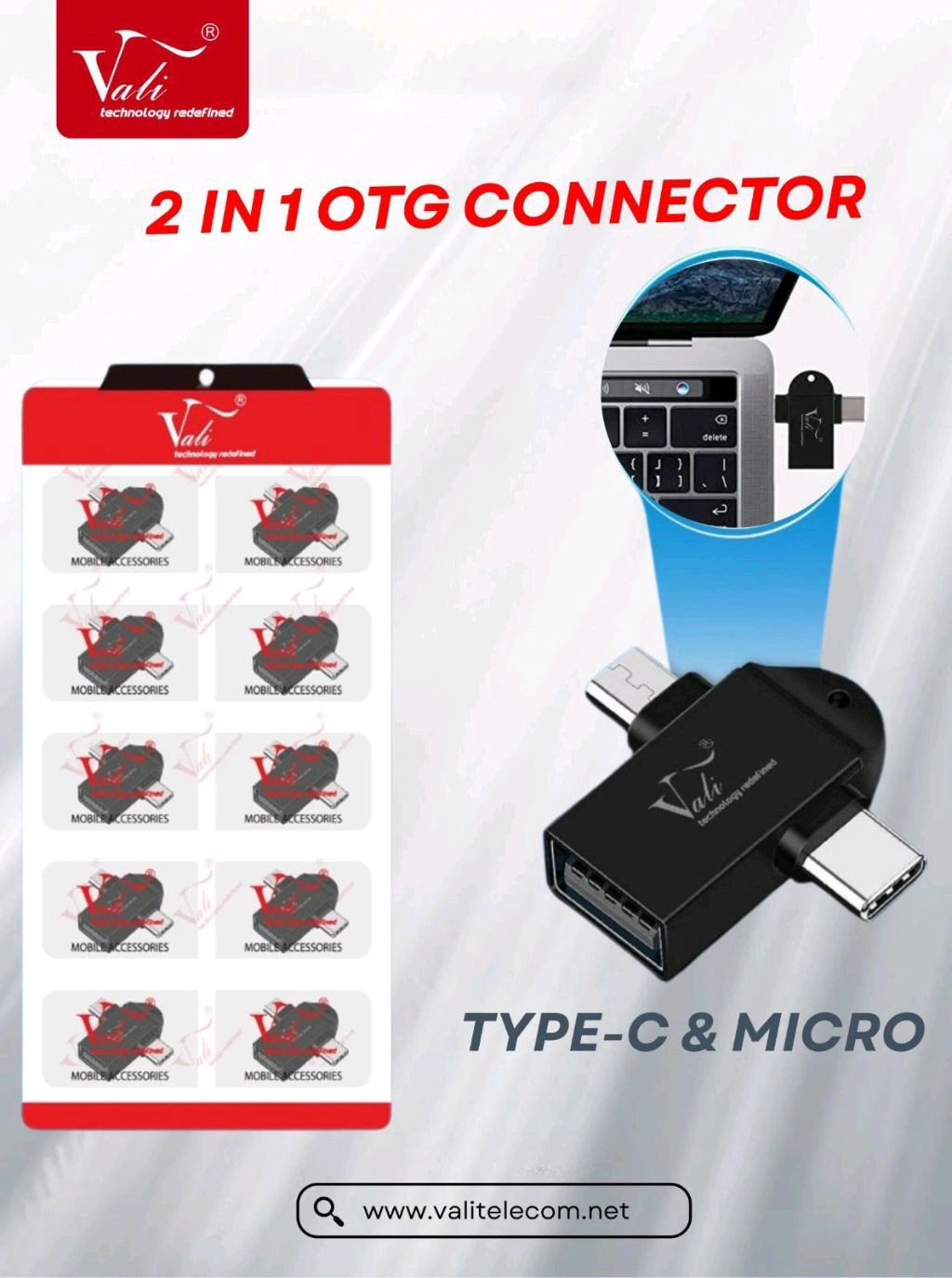 2 In 1 OTG Connector Type C & Micro