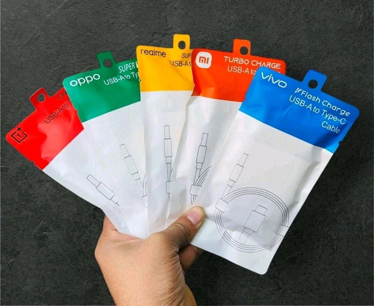 Usb A To Type-C Mix 5 Modal 💯% Og Pouch Packing Cable Turbo Fast ...