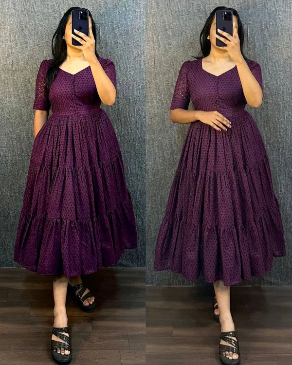 Hakoba 3 layer Gown With One Side Pocket