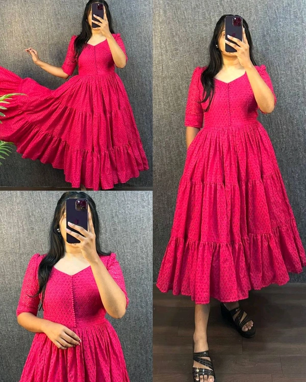 Hakoba 3 layer Gown With One Side Pocket