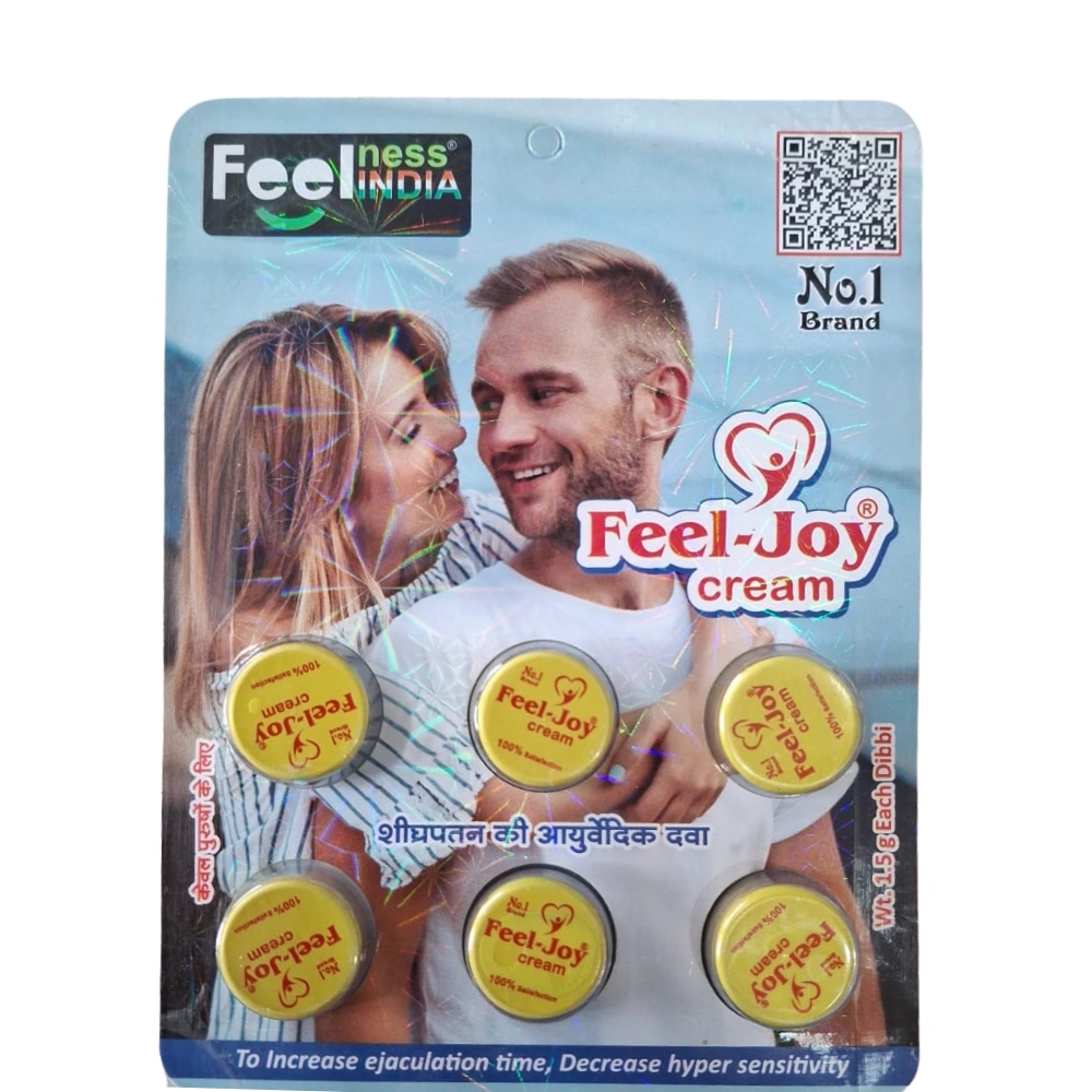 Feel Joy Cream (1.5gm X 6 Dibbi) (For Extra Timing) - Ayush Pharmacy