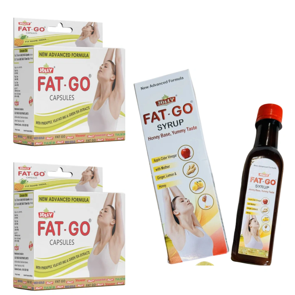 Jolly Fat Go Slimming Capsule and Green Tea (120 Capsule and 24 Sachet ...