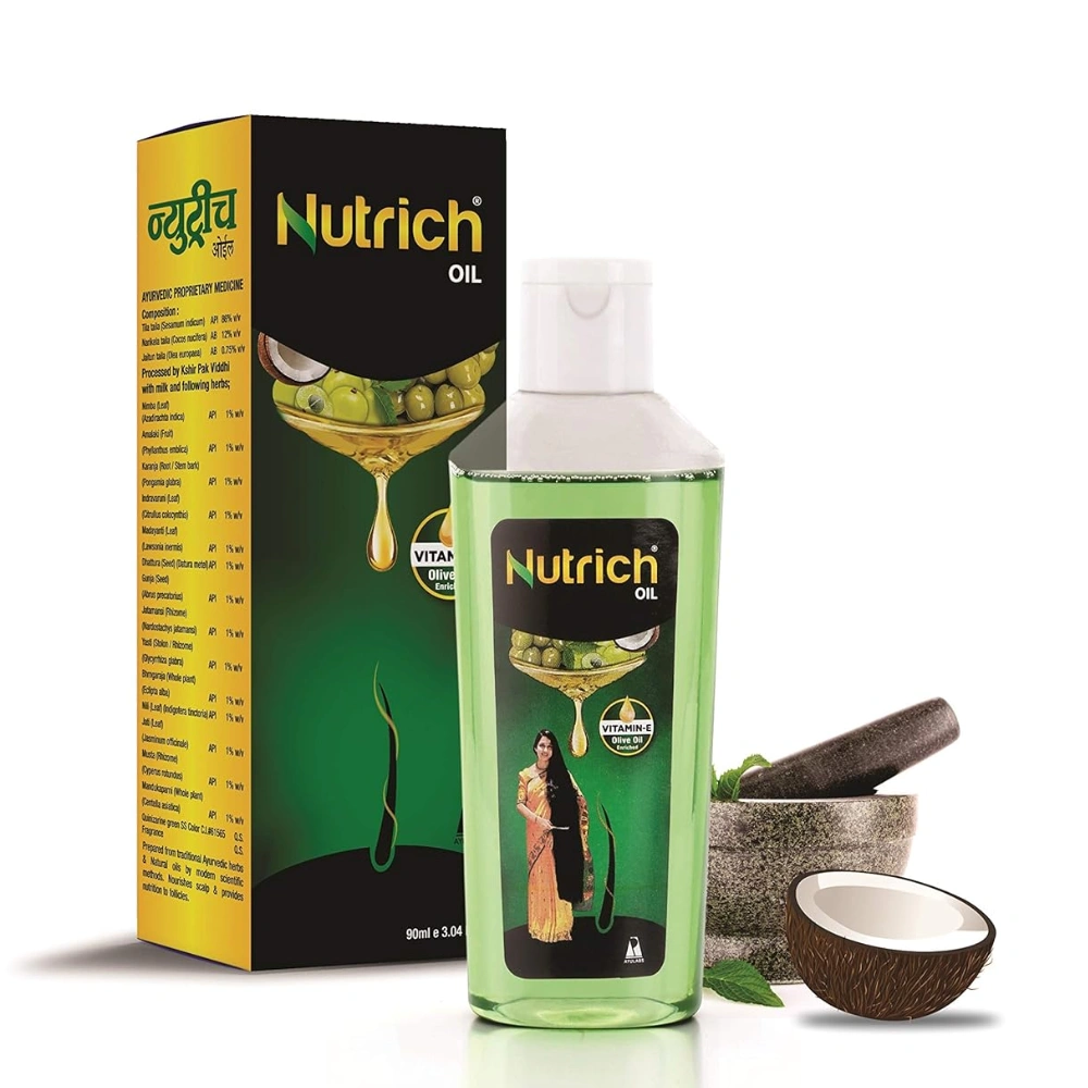 Nutrich Ayurvedic Hair Oil (90ml) - Ayush Pharmacy