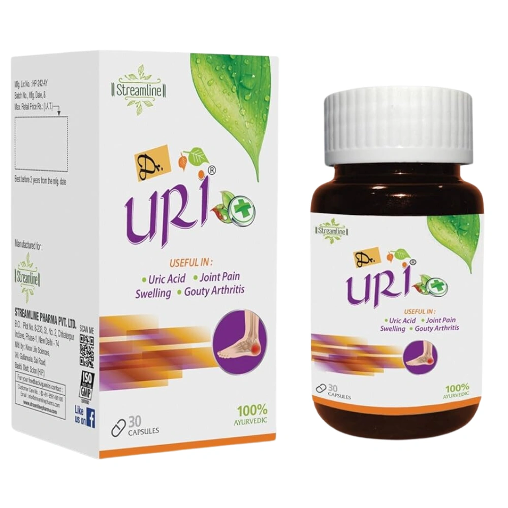 "Streamline Dr. Uri Capsules for Gout and Joint Pain (30 Caps) - Herbal ...