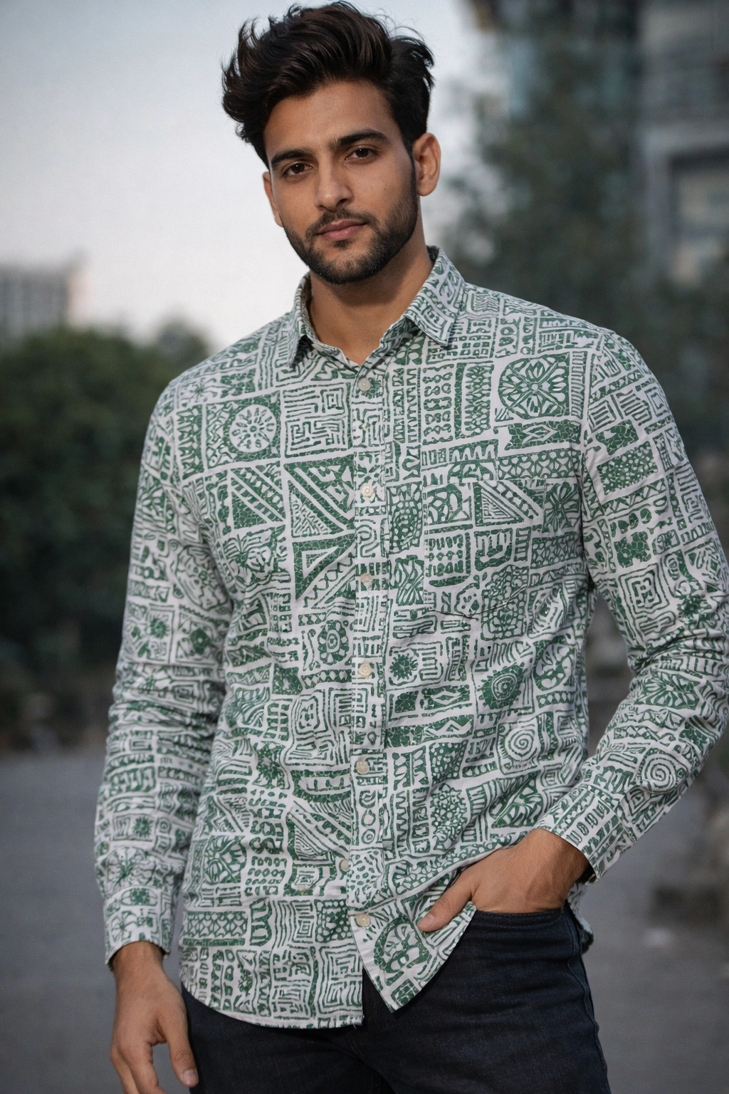Urban style with tribal shirt