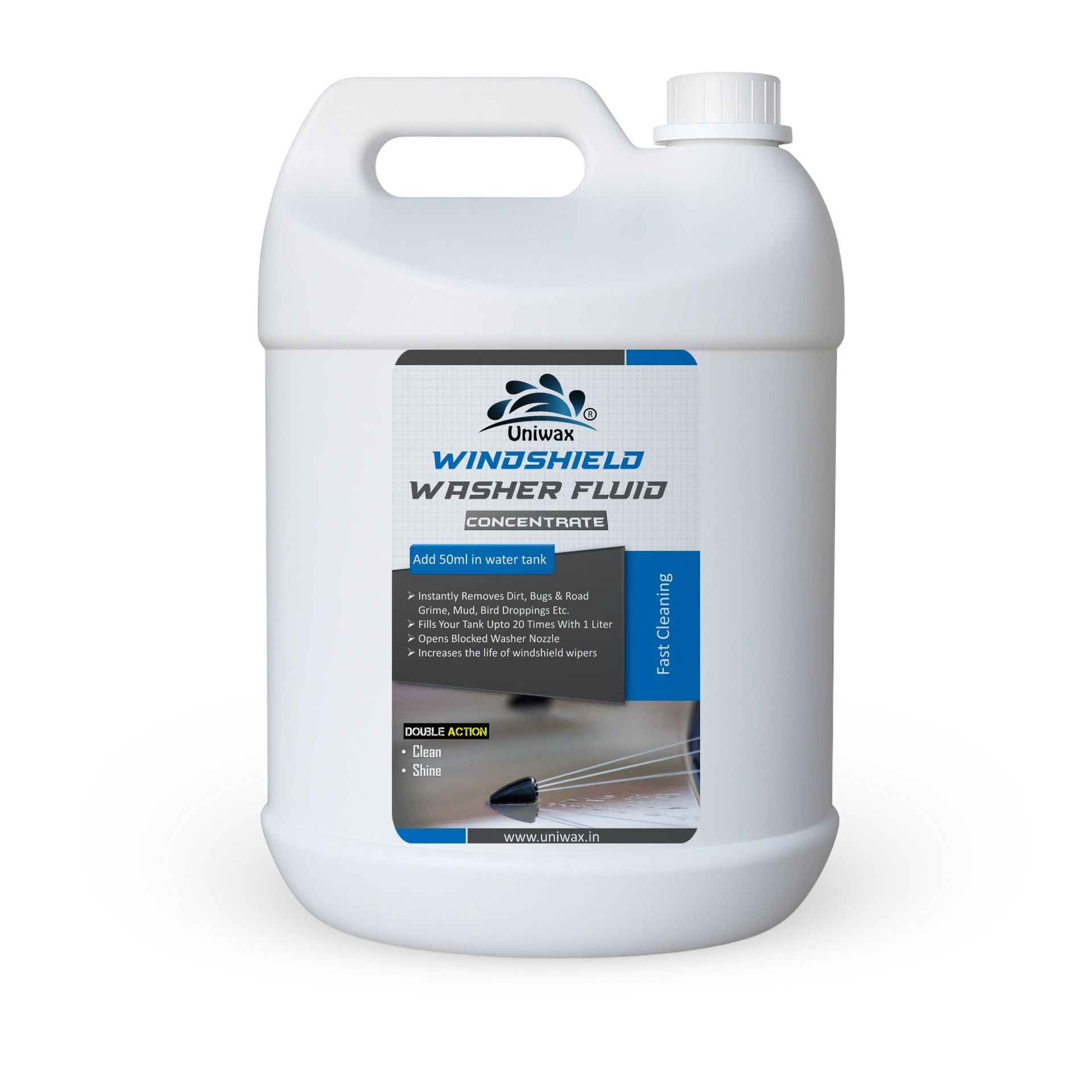 Uniwax All-Season Windshield Washer Fluid Concentrated Cleaner for Cars ...