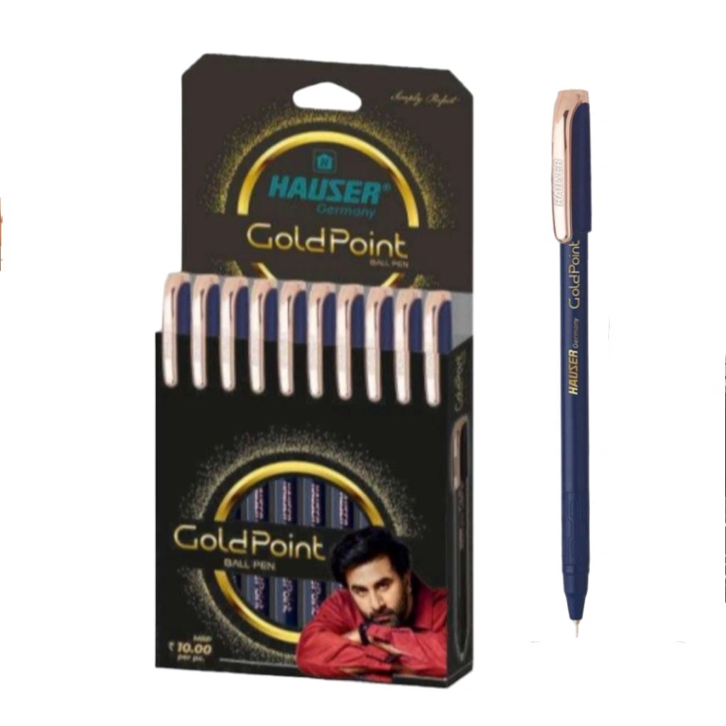 Hauser Gold Point Ball Pen (Pack Of 10)