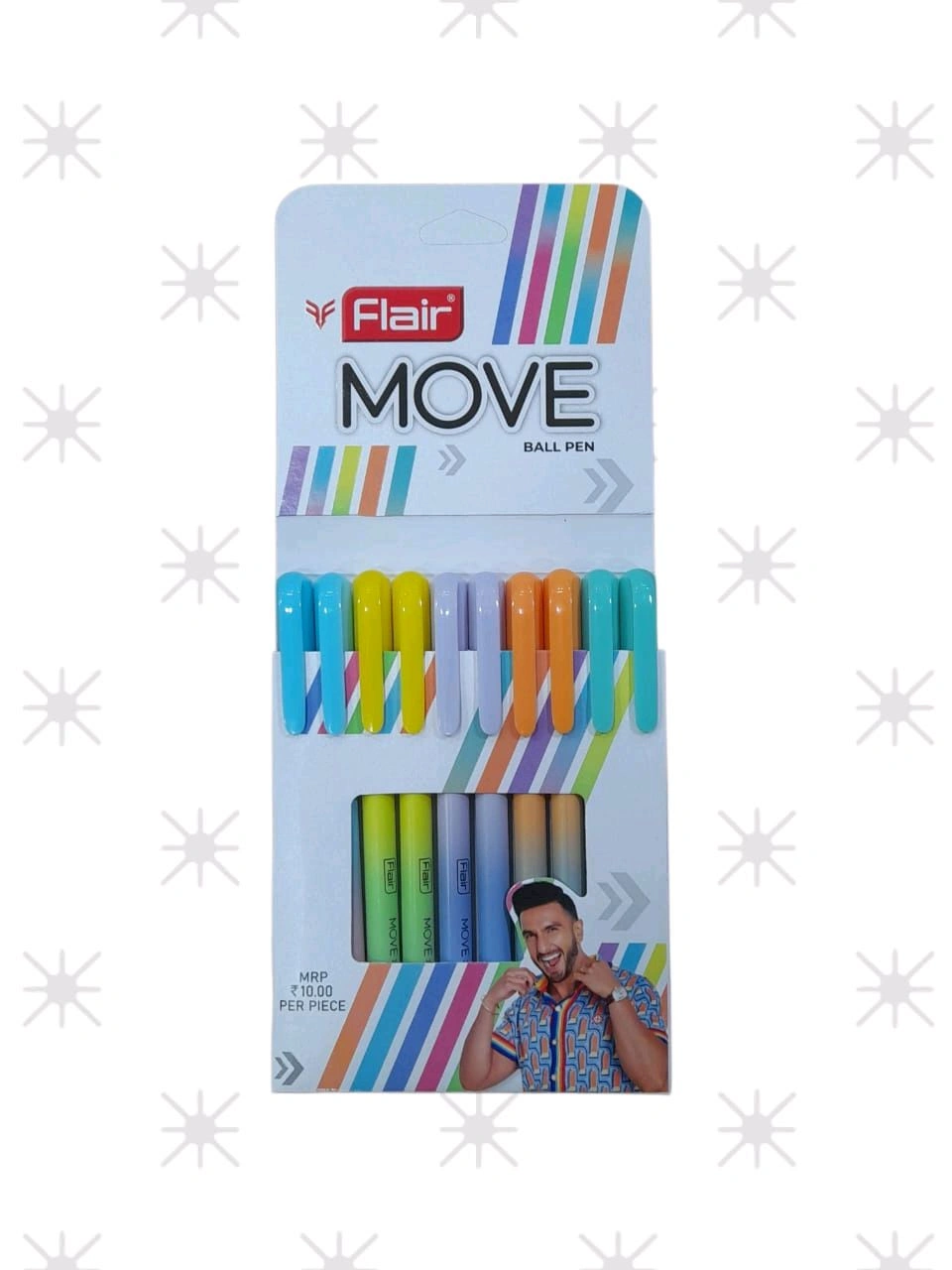 Flair Move Ball Pen Blue Colour (Pack Of 10)