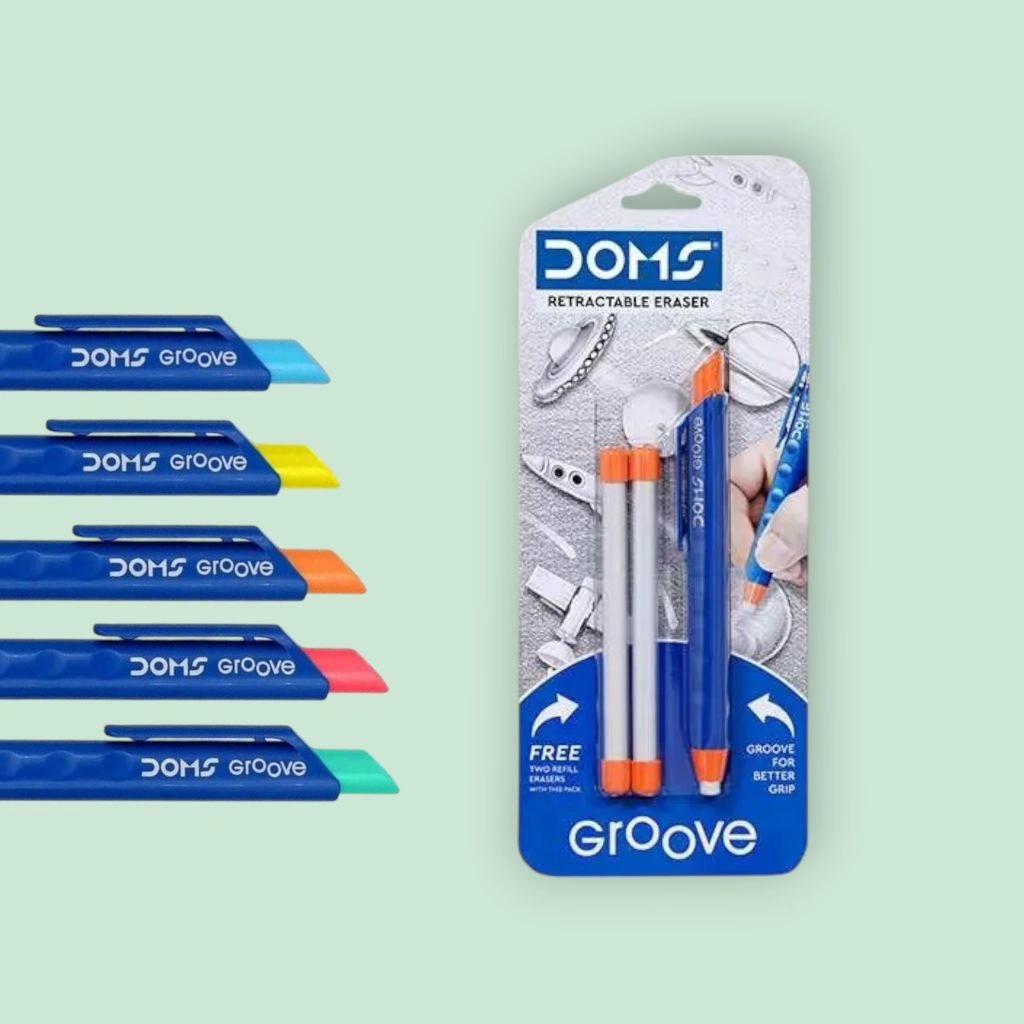 Groove Retractable Non-toxic Eraser (Colour May Vary)