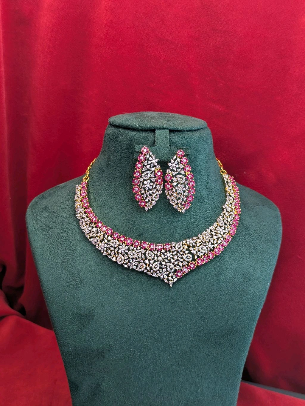 Designer Diamond Copy Neckset (5924)