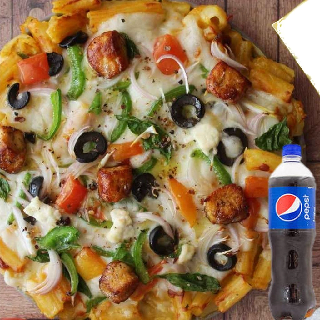 Cheese Pizza Loadad ( M) With Pepsi Combo)
