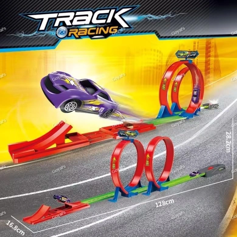 Double Loop Track Racer Car Set - Thrilling Action