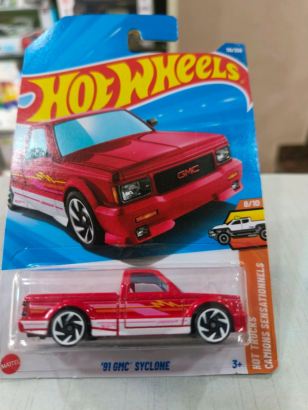 91 GMC SYCLONE| HW Hot Trucks | Red |119/250