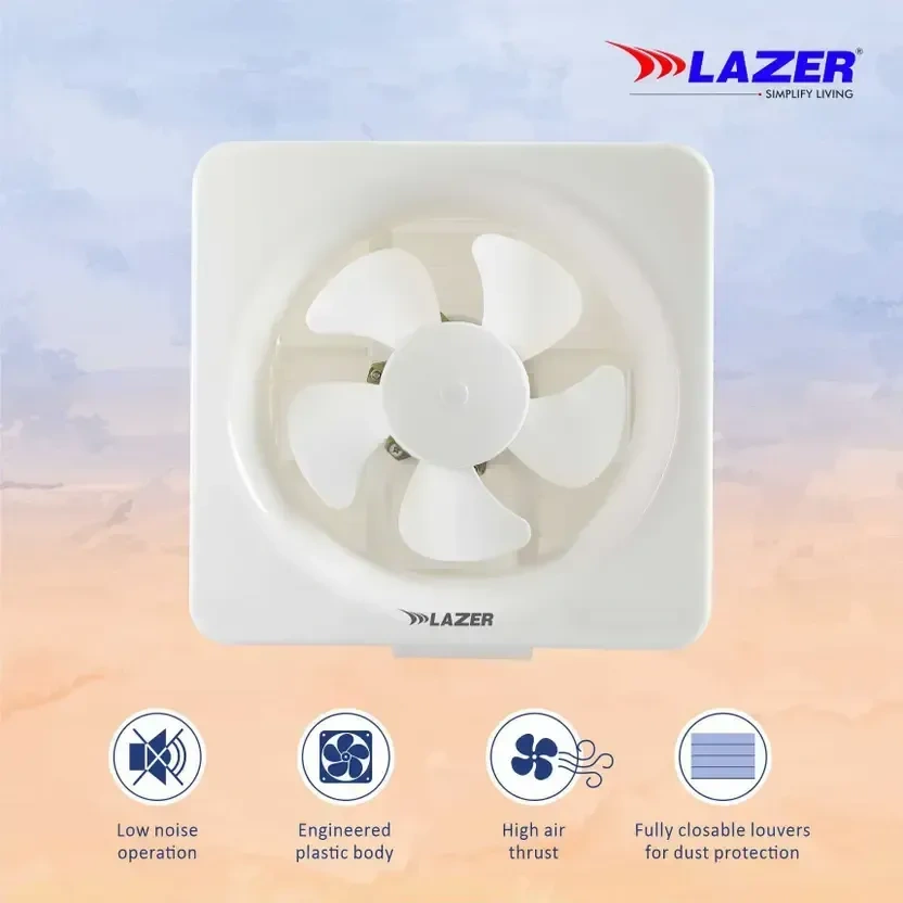 Lazer EXOTICA 150 mm TO 250 MM Exhaust Fan (White)