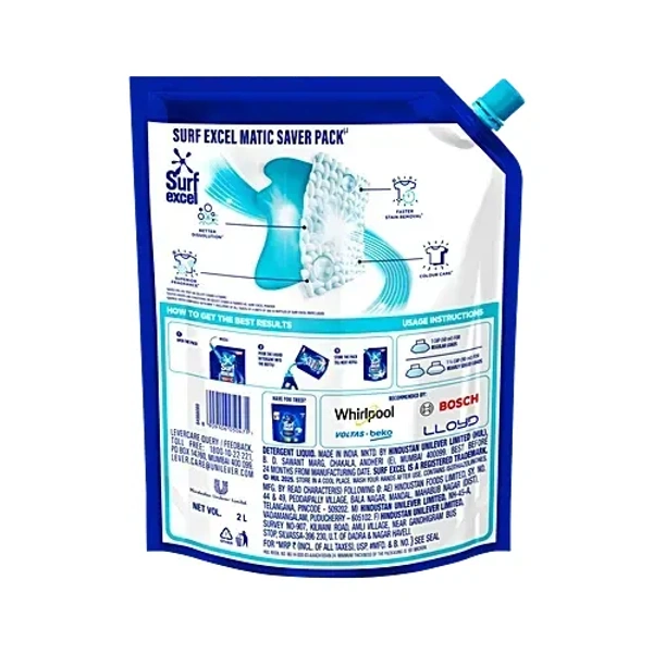 Surf Excel Matic Top Load Liquid Detergent, 2 L