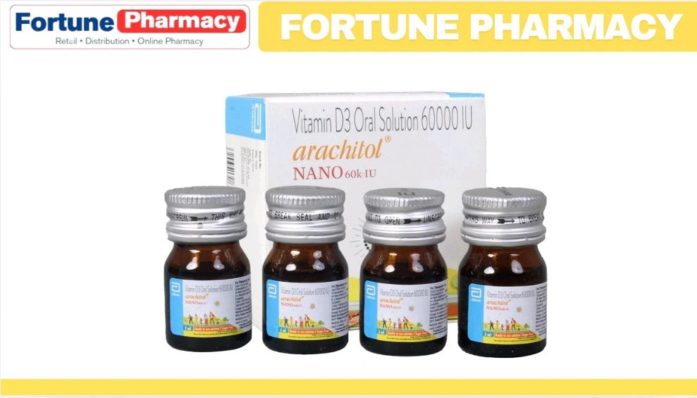 Arachitol Nano Bottle 60K IU Vitamin D3 Oral Solution (5ml each)