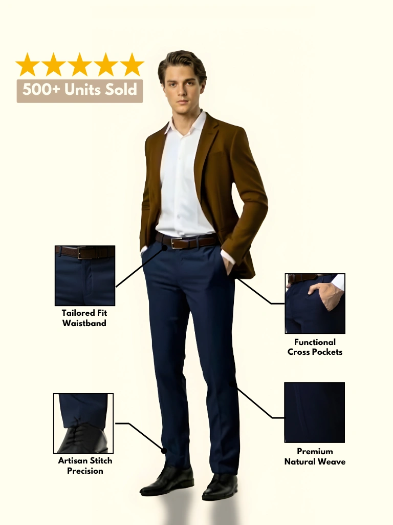 Dmd Clothing | Wrinkle Free Express Mattee | Solid Formal Trousers ...