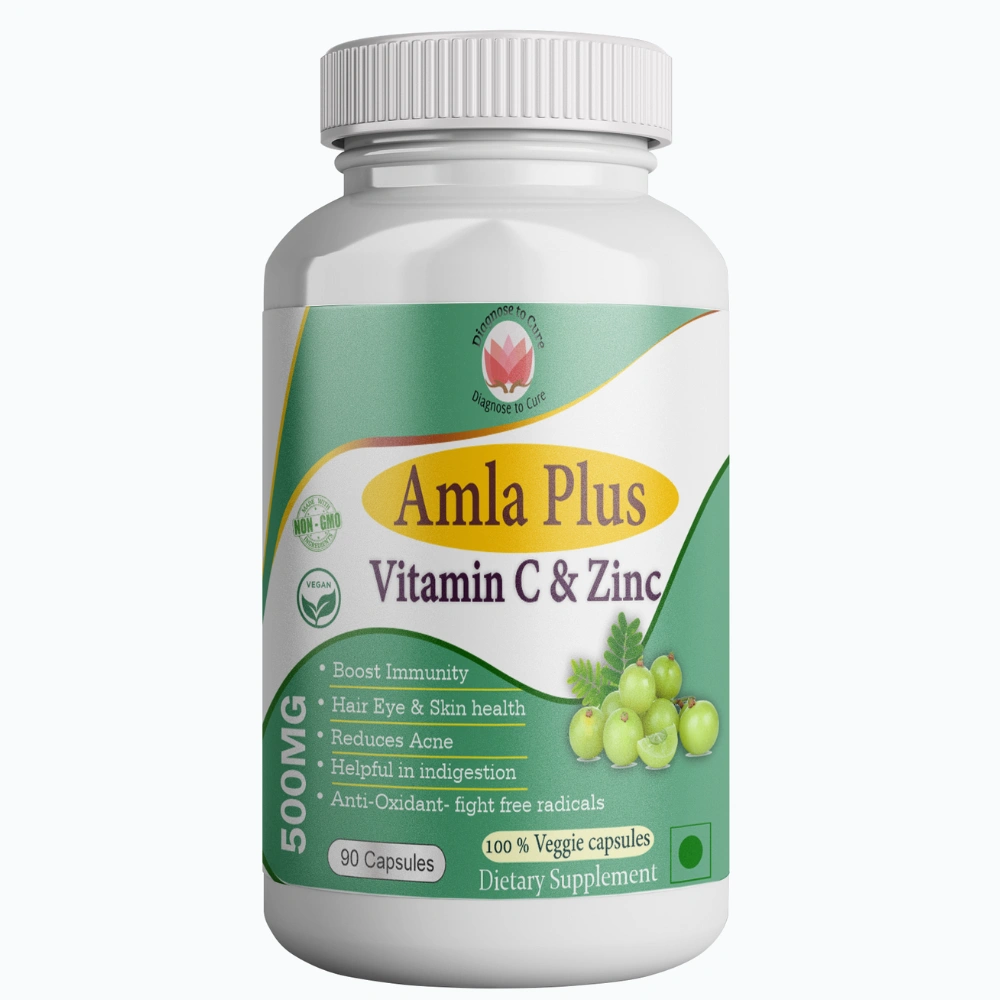 Diagnose to Cure Amla Plus | Amla Extract with Zinc & Vitamin C for ...