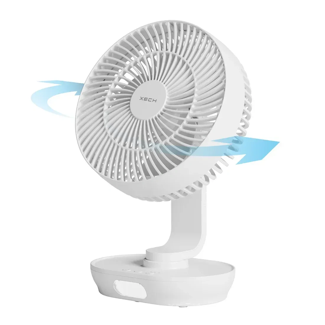 Rechargeable Table Fan With Swing & Night Light With 1year Warranty